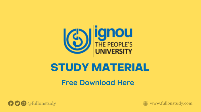 IGNOU Study Material 2025: Free Download PDF (eGyanKosh)