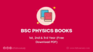 BSc Physics Books & PDF 2026 (Sem I to VI): Free Download