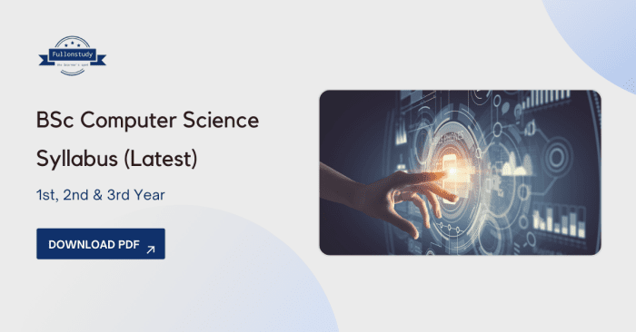 BSc Computer Science Syllabus 2025: 1st, 2nd & 3rd Year [PDF]