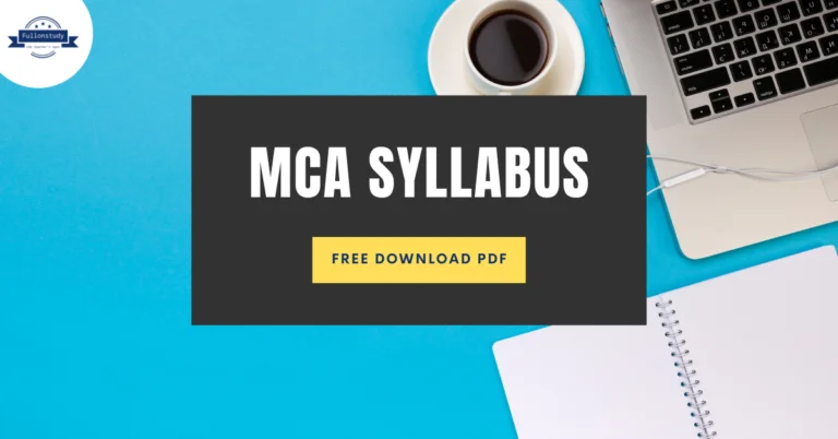 MCA Syllabus (2025) - Free Download PDF